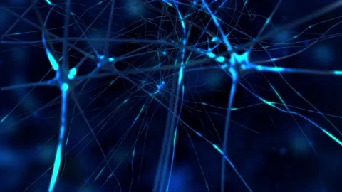 Fly through a neuron cell network inside... | Stock Video | Pond5