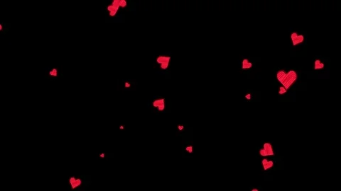 Flying 2d cartoon Red heart graphic elem... | Stock Video | Pond5