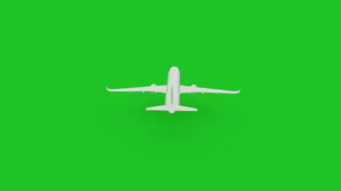 Flying airplane in motion green screen b... | Stock Video | Pond5