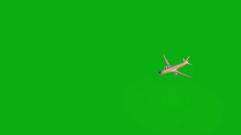 Flying airplane in motion green screen b... | Stock Video | Pond5