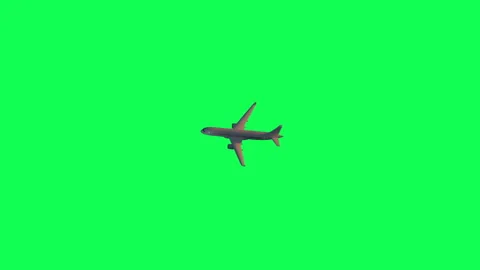 Flying airplane in motion green screen b... | Stock Video | Pond5