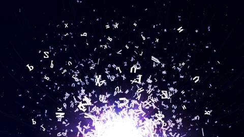 Flying Aliphatic Letters Animation, Rend... | Stock Video | Pond5