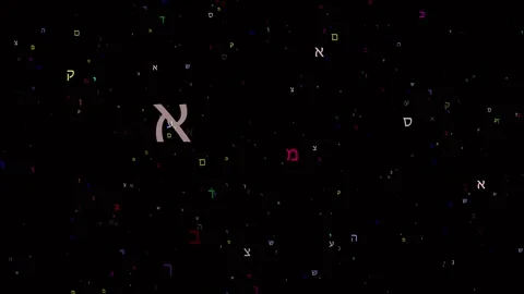 Flying Animated Hebrew Alphabet Letters ... | Stock Video | Pond5