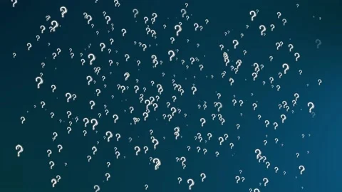 Flying Animated Question Marks, 4K. The ... | Stock Video | Pond5