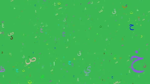 Flying Arabic Letters 4K | Stock Video | Pond5