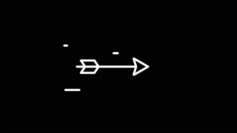 Flying arrows icon animation. | Stock Video | Pond5