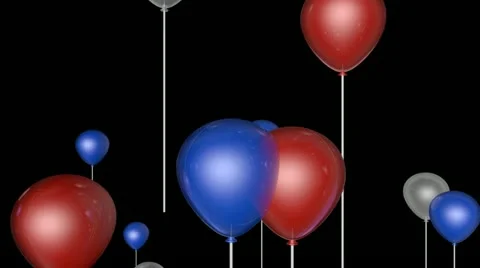 flying balloon transition with alpha | Stock Video | Pond5