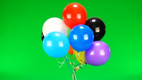 Birthday Balloons Green Screen Stock Video Footage | Royalty Free ...