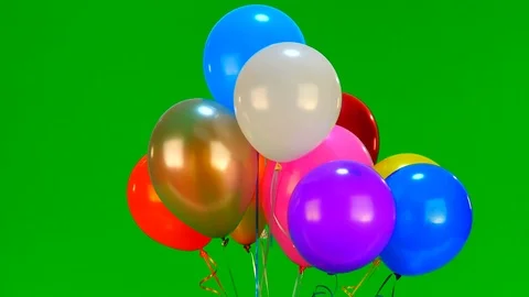 Balloons Green Screen Stock Footage ~ Royalty Free Stock Videos | Pond5