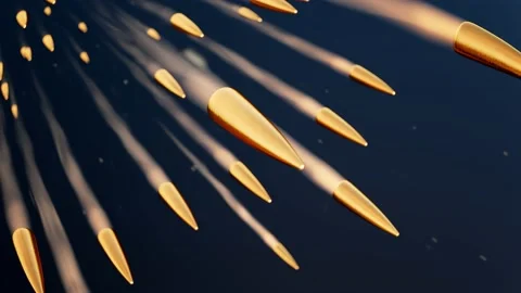 Flying bullets with smoke effect. Realis... | Stock Video | Pond5