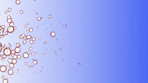 Flying Clocks Animation, Technology Back... | Stock Video | Pond5