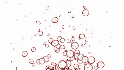 Flying Clocks Shape Animation, Technolog... | Stock Video | Pond5