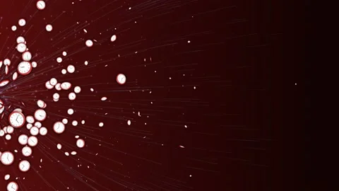 Flying Clocks Shape Animation, Technolog... | Stock Video | Pond5