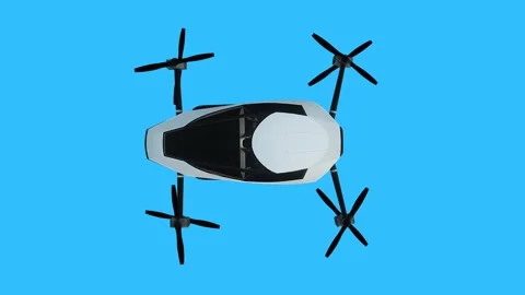 flying copter car, drone. future concept... | Stock Video | Pond5