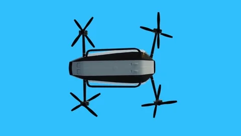 flying copter car, drone. future concept... | Stock Video | Pond5