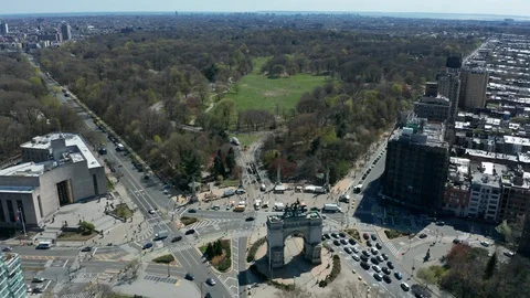 flying counter clockwise around Grand Ar... | Stock Video | Pond5