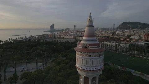 flying counter clockwise around iconic w... | Stock Video | Pond5