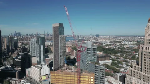 flying counter clockwise around skyscrap... | Stock Video | Pond5