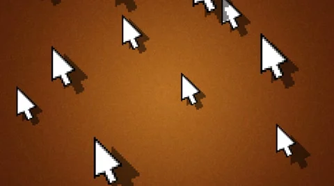 Flying cursors. Looping. Alpha channel i... | Stock Video | Pond5