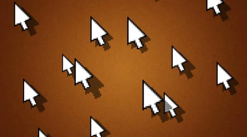 Flying cursors. Looping. Alpha channel i... | Stock Video | Pond5