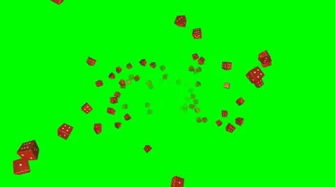 Flying dice – seamless loop, overlay, ... | Stock Video | Pond5