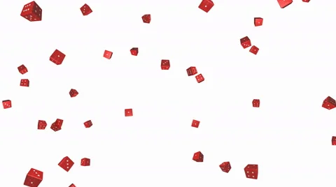 Flying dice – seamless loop, overlay, ... | Stock Video | Pond5