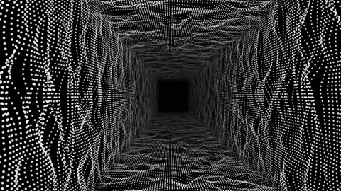 Flying into digital technologic tunnel. ... | Stock Video | Pond5