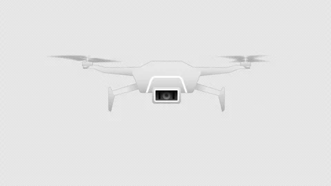 Flying drone animation, transparent back... | Stock Video | Pond5