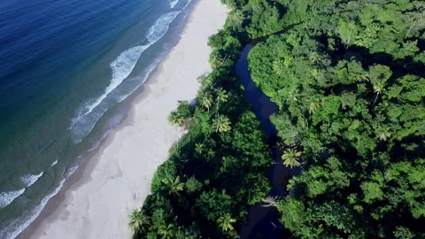 Flying drone over the waters of beautifu... | Stock Video | Pond5