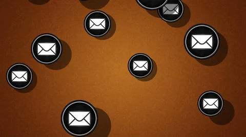 Flying e-mail icons. Looping. Alpha chan... | Stock Video | Pond5
