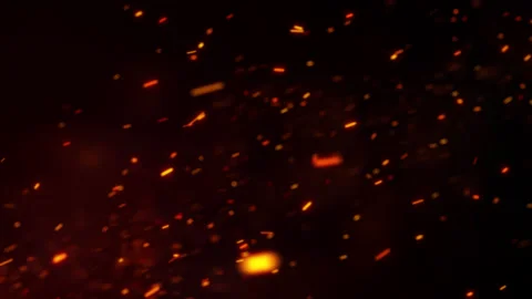 Flying Embers and Sparks from a Fire | Stock Video | Pond5