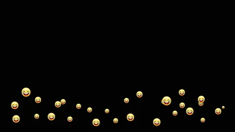 Flying emoji to overlay on video | Stock Video | Pond5