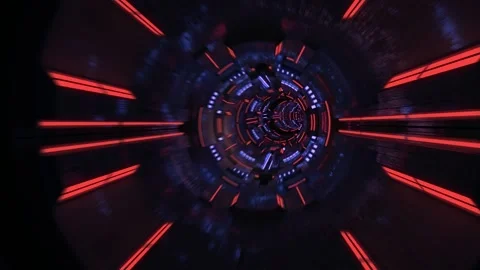 Flying fast through Sci-Fi VJ loop Tunne... | Stock Video | Pond5