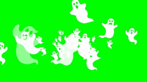 Flying ghost – seamless loop, 4K, gree... | Stock Video | Pond5