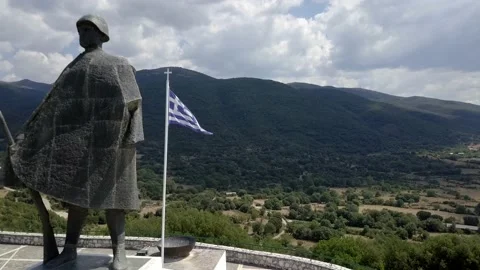 Flying by the Greco-italian 1940 War mon... | Stock Video | Pond5