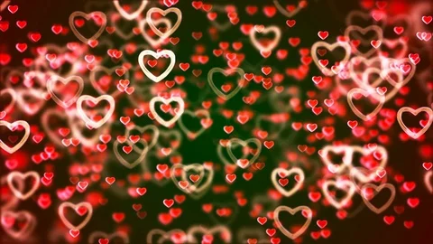 Flying Hearts, Abstract Loopable Backgro... | Stock Video | Pond5