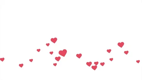 Flying hearts animation with optional lu... | Stock Video | Pond5