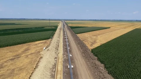 Flying High Over Oil and Gas Pipeline Co... | Stock Video | Pond5