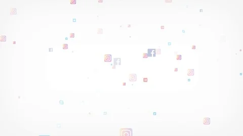 Flying icons of the most popular social ... | Stock Video | Pond5