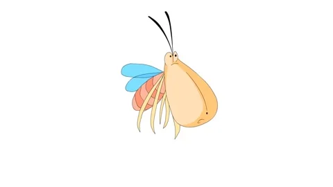 Flying insect, cartoon bug background an... | Stock Video | Pond5