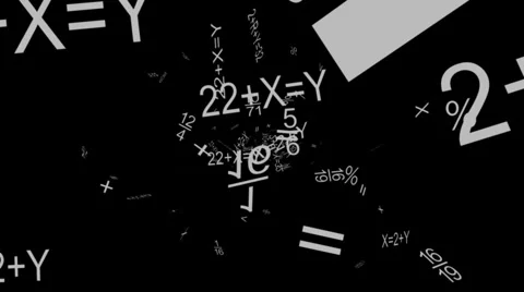 Flying Math Looping Alpha Channel Elemen... | Stock Video | Pond5