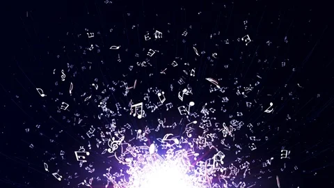 Flying Music Notes Animation, Rendering,... | Stock Video | Pond5