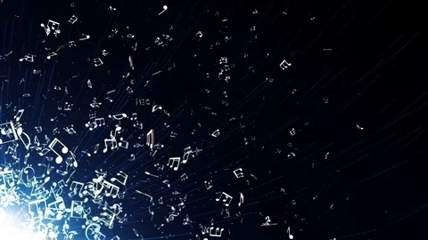 Flying Music Notes Animation, Rendering,... | Stock Video | Pond5