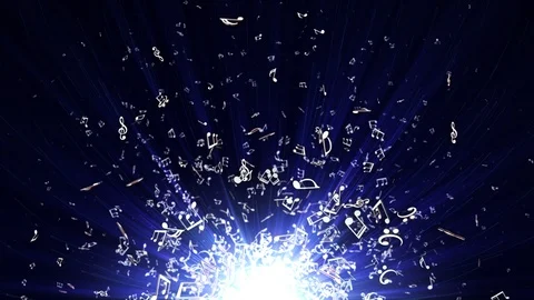 Flying Music Notes Animation, Rendering,... | Stock Video | Pond5