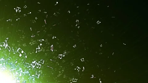Flying Music Notes Animation, Rendering,... | Stock Video | Pond5