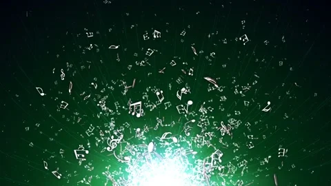 Flying Music Notes Animation, Rendering,... | Stock Video | Pond5