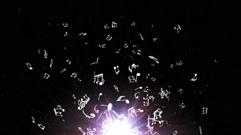 Flying Musical Notes Animation, Renderin... | Stock Video | Pond5