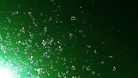 Flying Musical Notes Animation, Renderin... | Stock Video | Pond5