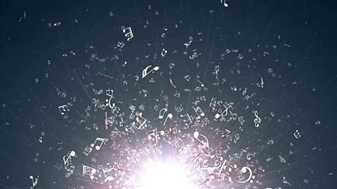 Flying Musical Notes Animation, Renderin... | Stock Video | Pond5