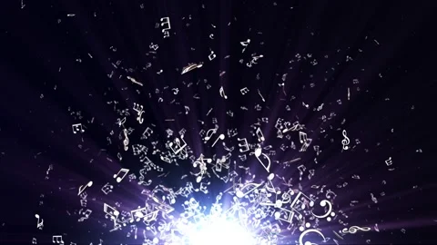 Flying Musical Notes Animation, Renderin... | Stock Video | Pond5